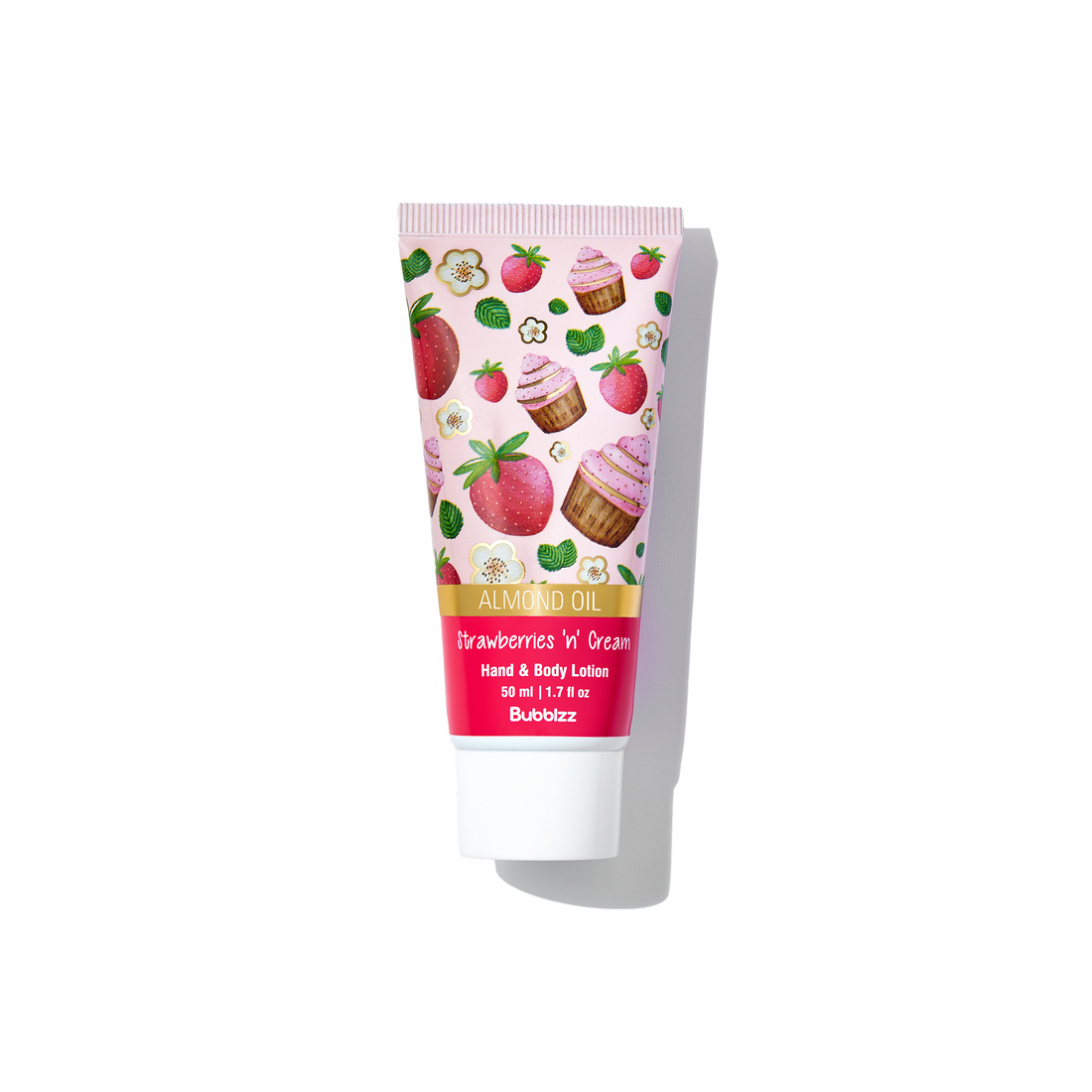 Strawberries & Cream Travel Size Hand & Body Lotion (50ml) – Bubblzzeg